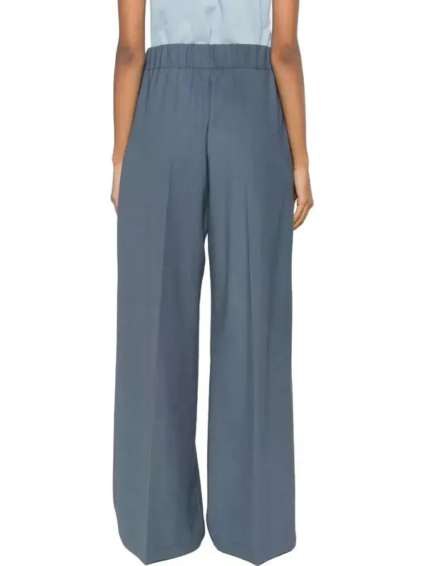 SEMICOUTURE Pleated Palazzo Pants - Blue