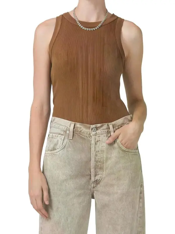 Citizens Of Humanity Ribbed Tank Top - Brown