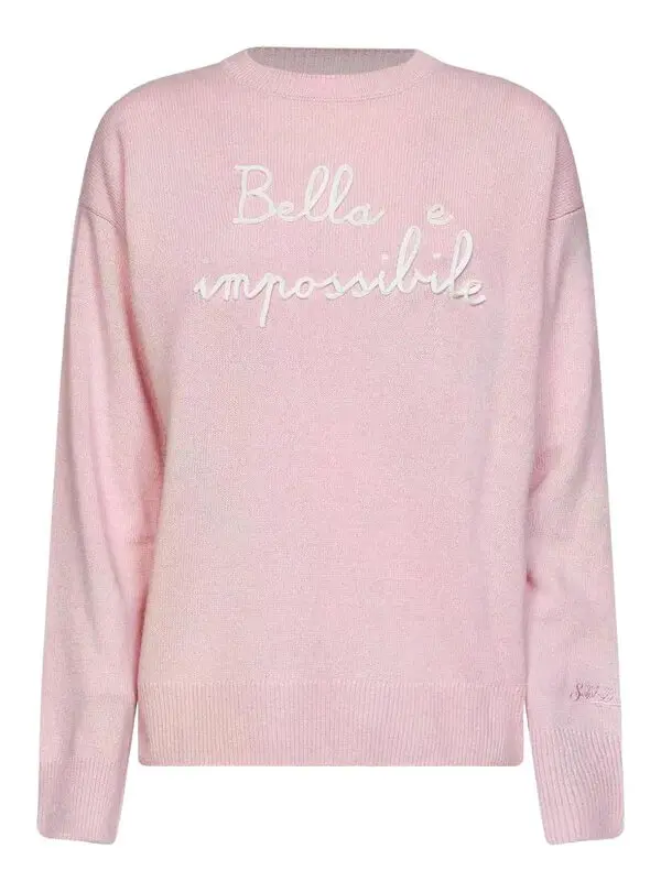 MC2 SAINT BARTH Embroidered Crew-neck Sweater - Pink