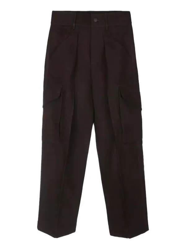 THE FRANKIE SHOP Oslo Cotton Cargo Pants - Brown