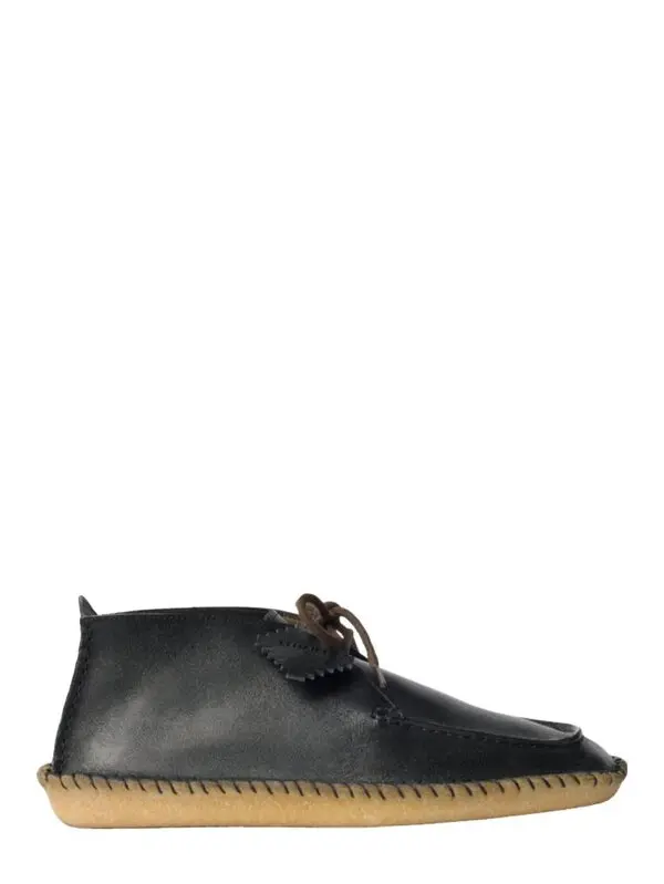 LEMAIRE Desert Mocassin In Veg Tanned Leather - Black