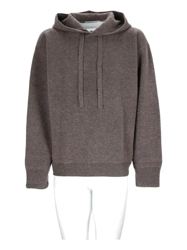 Studio Nicholson Wool-cashmere Hoodie Sweater With Hood - Grey