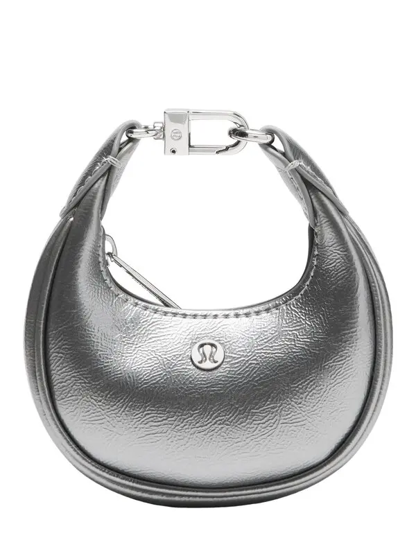 Lululemon Crescent Bag Nano Textured Leather Alternative - Feather Grey/silver