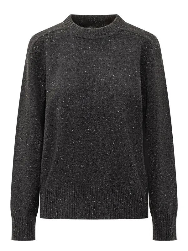 Loulou De Saison Peppered Cashmere Crewneck Sweater - Peppered Anthracite
