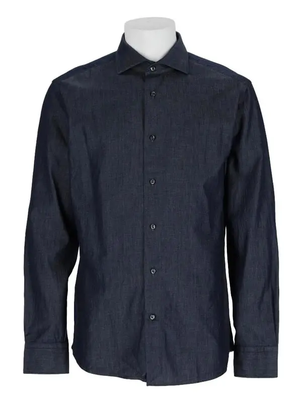 Hugo Boss Cotton Cashmere Shirt - Blue