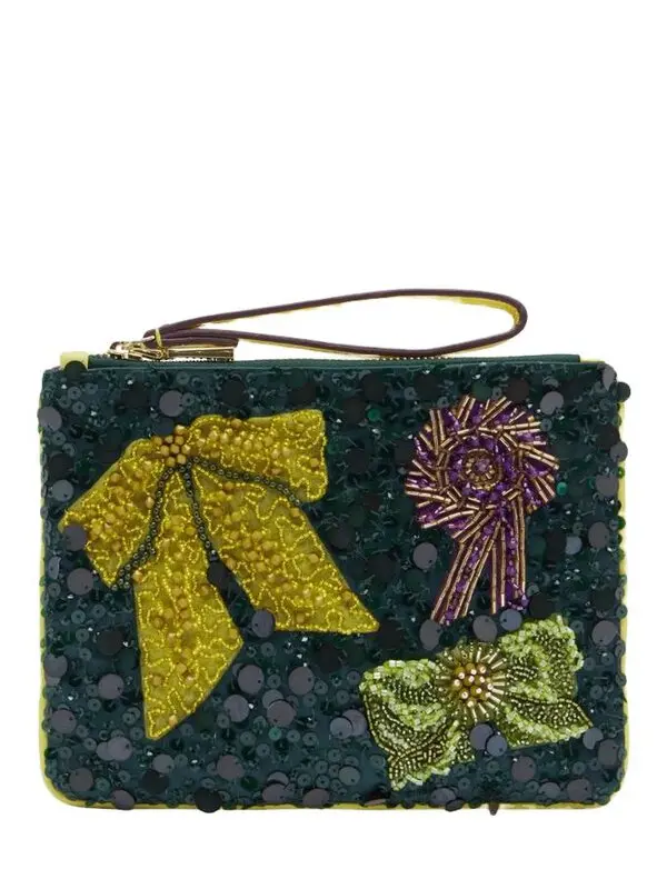 ALEMAIS Rosette Beaded Clutch - Bow Multi