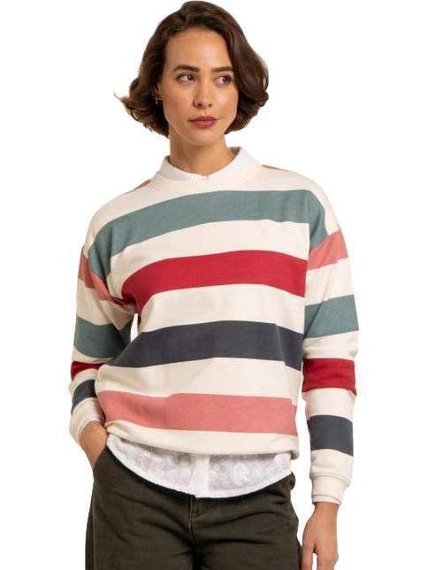 BRAKEBURN Rockford Relaxed Stripe Sweatshirt - Multi