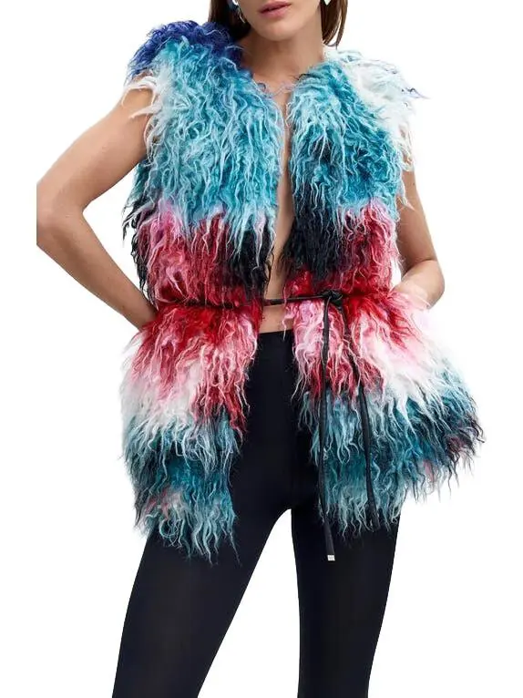 Desigual Faux Fur Jacket - Multi