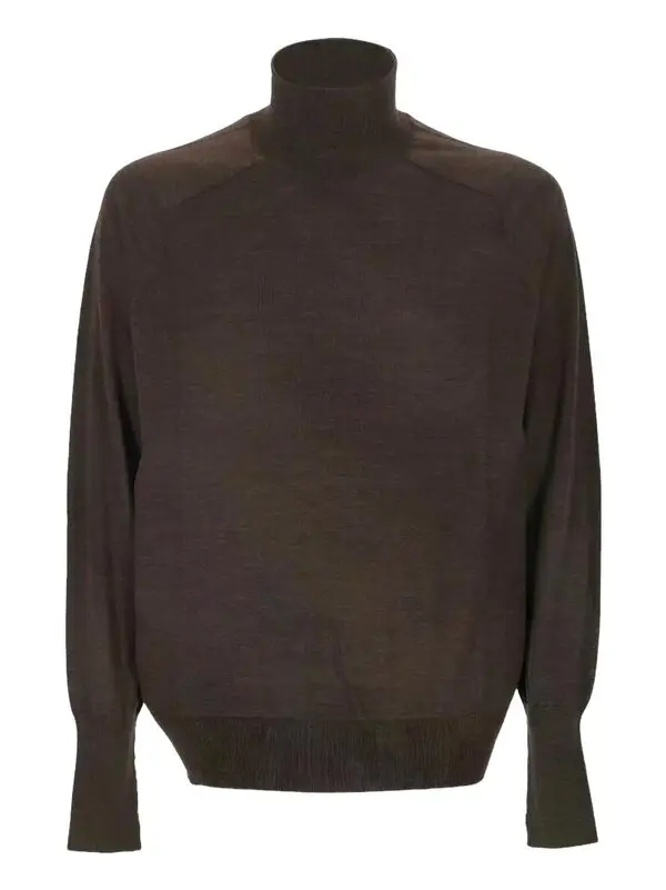 OLIVER LATTUGHI Roll-neck Raglan-sleeve Sweater - Brown