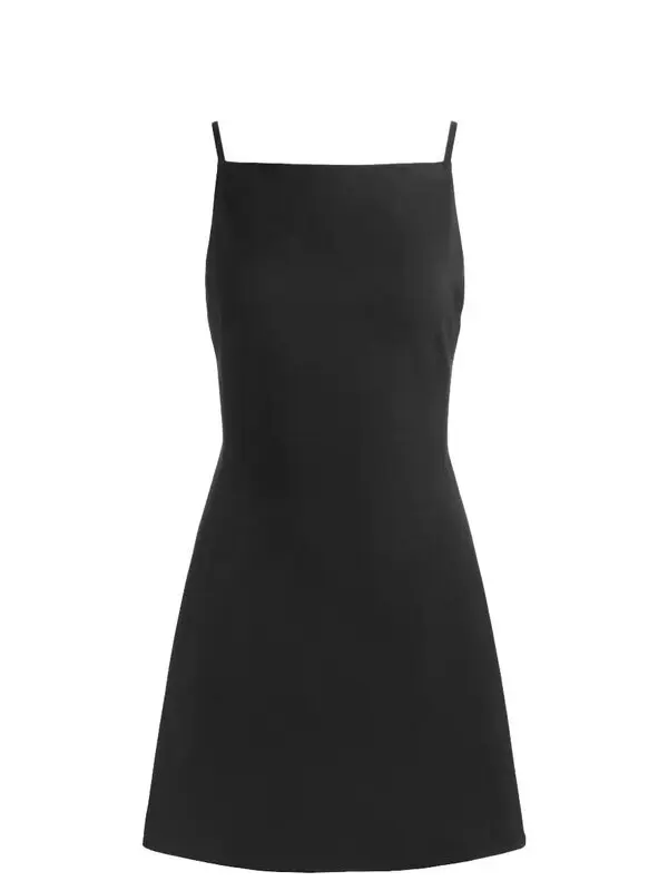 Alice + Olivia Cherie Square-neck Mini Dress - Black