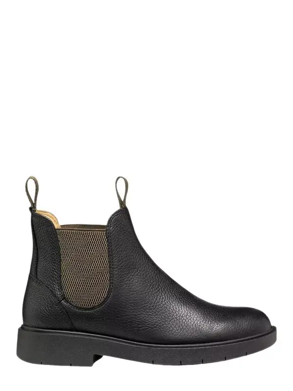 Geox Spherica™ Ec1 B Grained Leather Chelsea Boots - Black