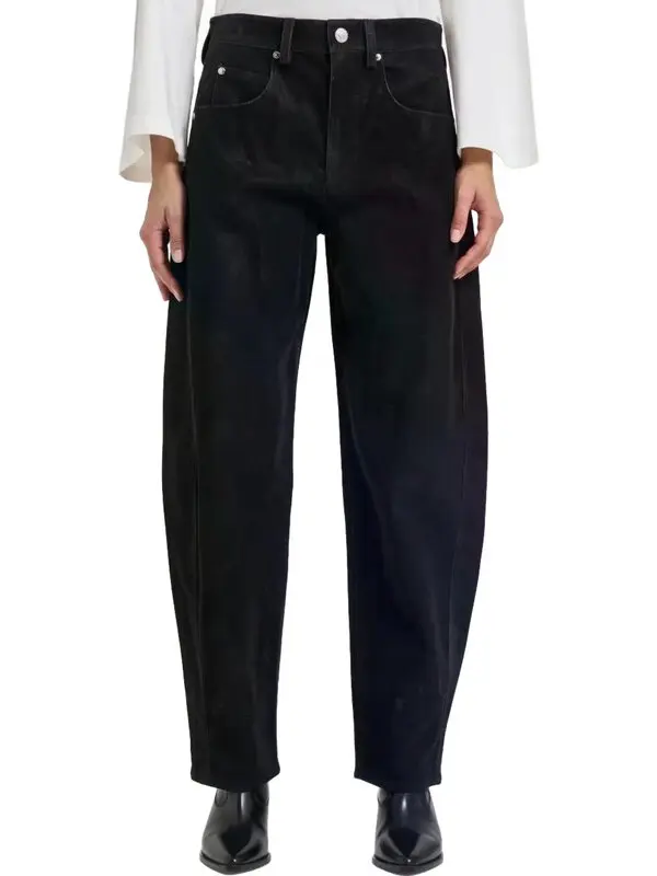 MARANT ETOILE Belky Crackle-effect Jeans - Black