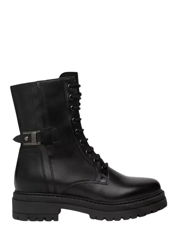 NEROGIARDINI Buckle-detail Lace-up Boots - Black