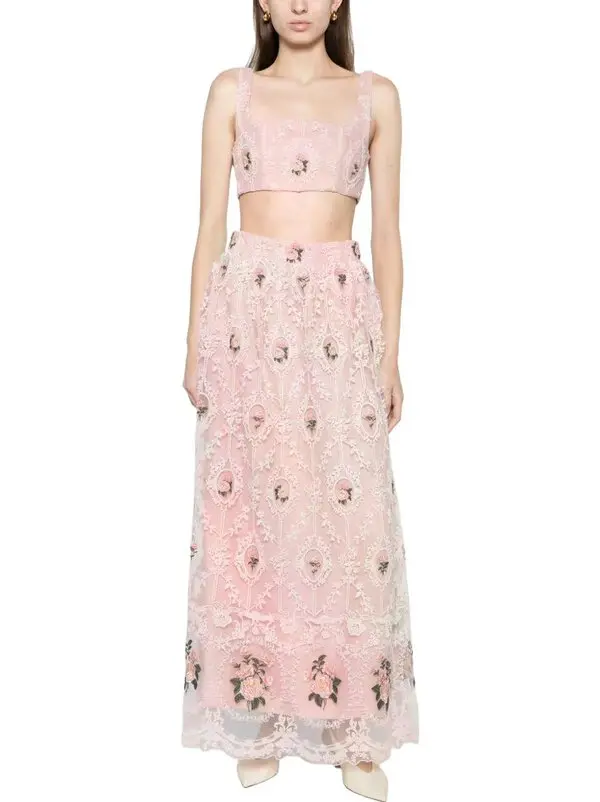 Agua Bendita Tangelo Maxi Skirt - Pink