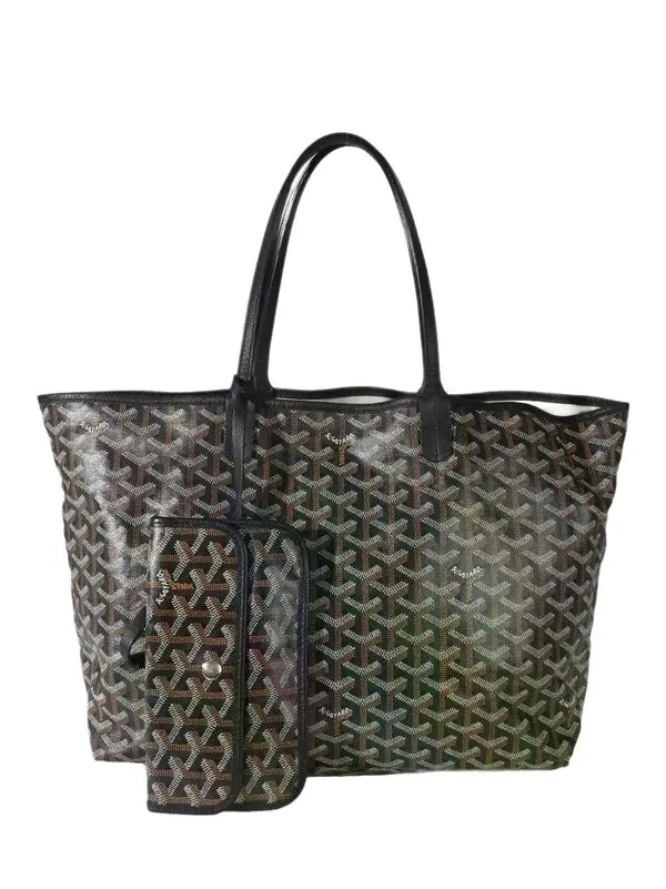 Goyard Pm Saint Louis Goyardine Tote Bag - Black