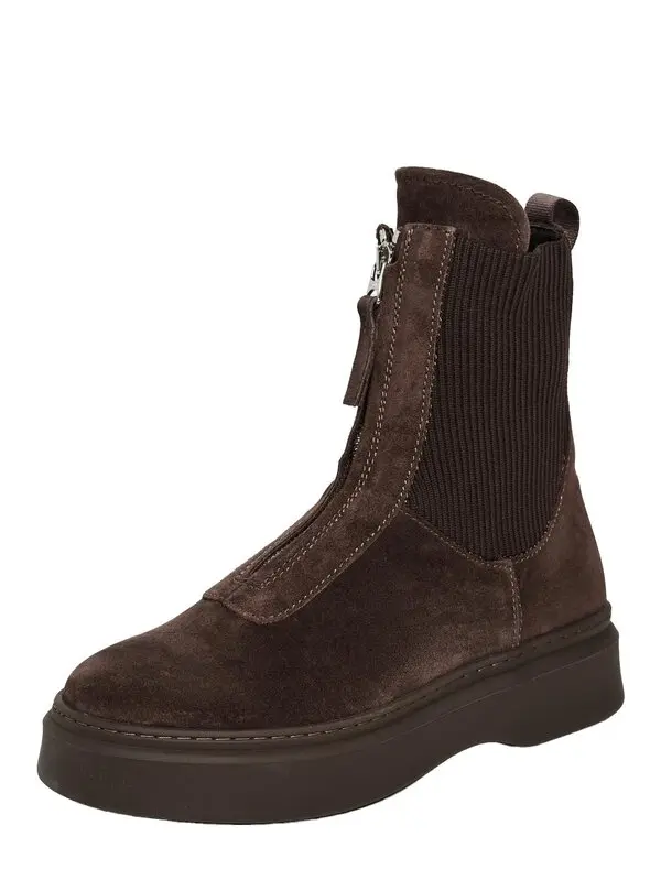 Varley Corian Zip Front Ankle Boots - Ebony
