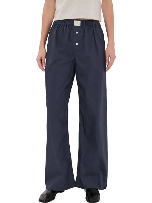 Comme Si La Boxer Alta Poplin Pants - Navy