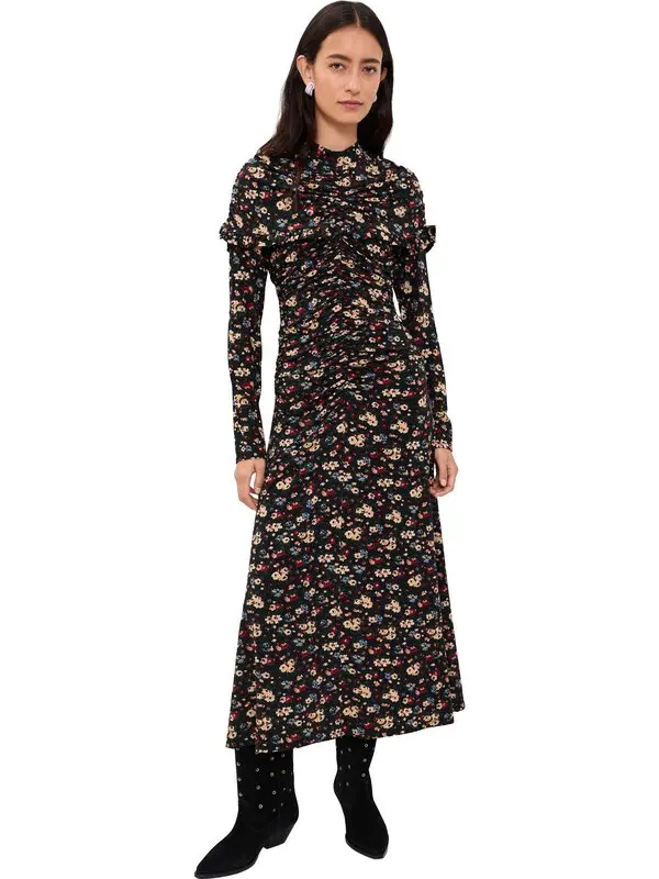 Sea Kaiya Floral Ruffle Midi Dress - Multi