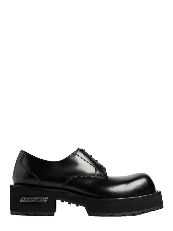 Balenciaga Venom Derby In Calfskin - Black