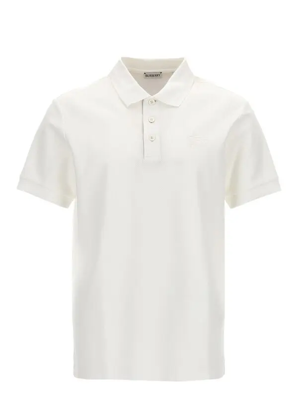 Burberry Cotton Piqué Polo Shirt - Ivory