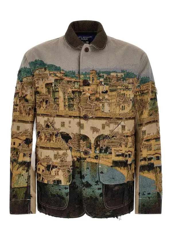 Junya Watanabe Jacquard Tapestry' Jacket - Multi
