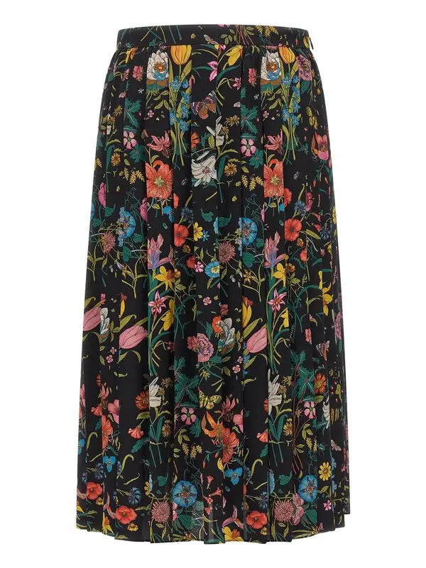 Gucci Flora Midi Skirt - Multi