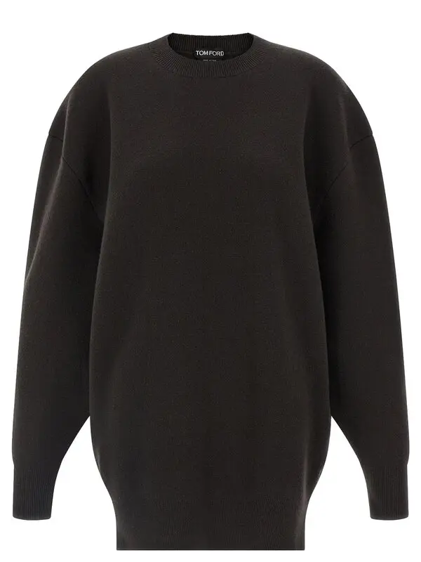 TOM FORD Dress 'sculptural Double Face - Brown