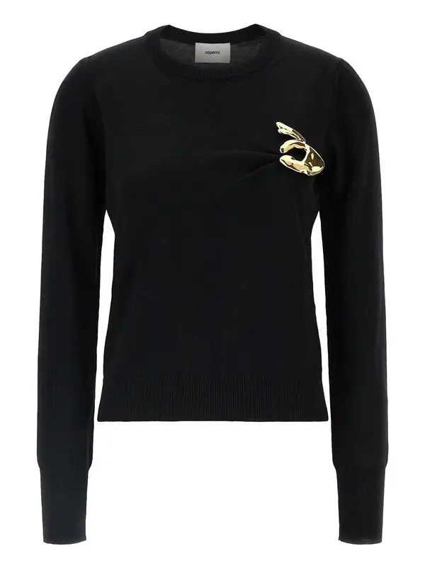 Coperni Emoji Brooch Sweater - Black