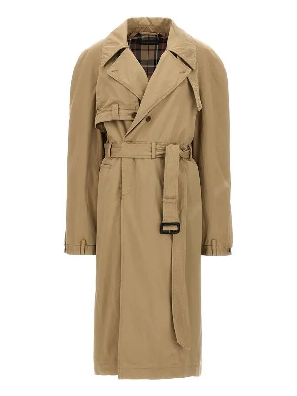 Balenciaga Deconstructed' Trench Coat - Beige