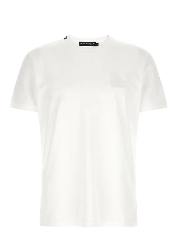 Dolce & Gabbana T-shirt Embroidered Dg Patch - White