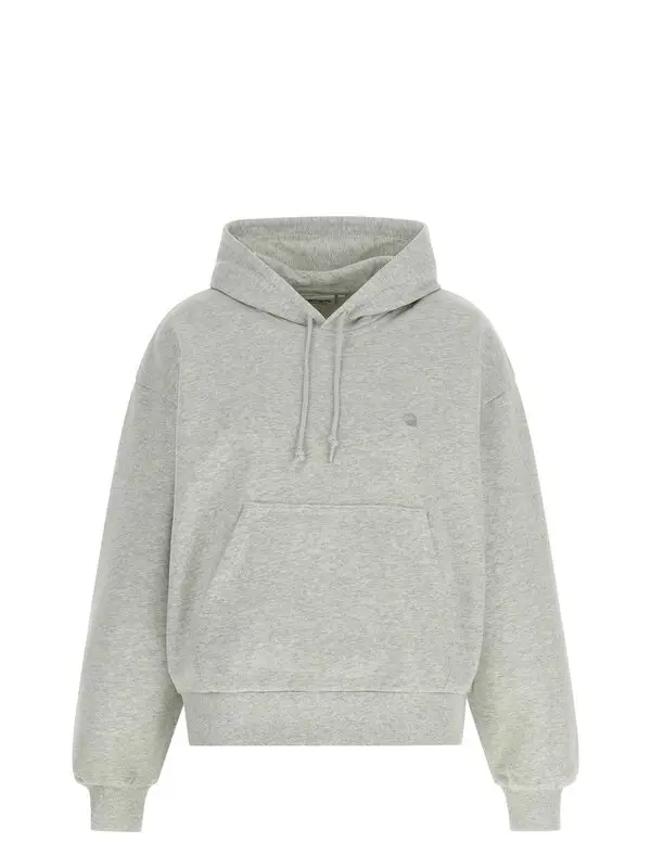 Carhartt Work In Progress Hooded Sweatshirt With Dropped Shoulders - Gray