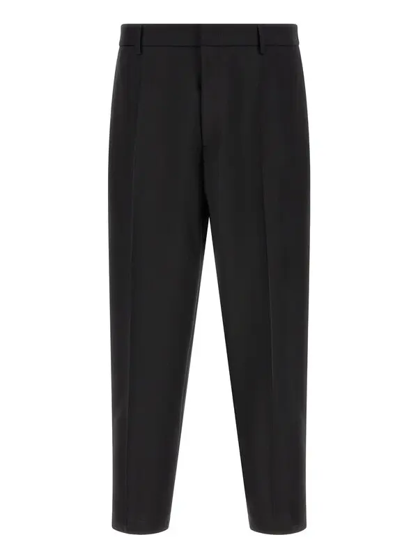 JIL SANDER Virgin Wool And Mohair Trousers - Black