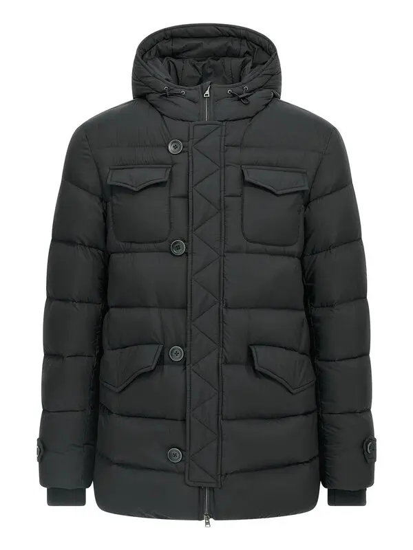 Herno L'eskimo Parka With Metal Hardware - Black