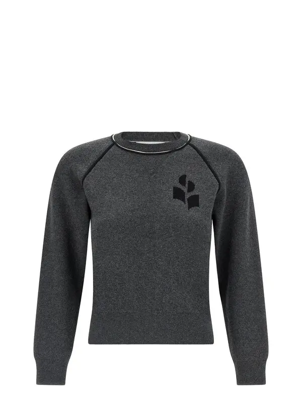 MARANT ETOILE Knitted 'loriby' Sweatshirt - Gray