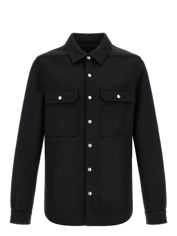 Rick Owens Outershirt With Metal Hardware - Black