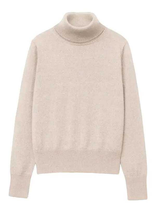 Iris Von Arnim Cashmere-silk Sweater Neris Turtle - Alabaster
