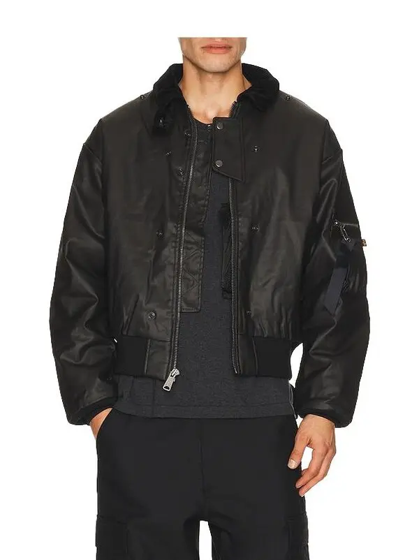 Alpha Industries X Andersson Bell Cwu 45/p Flight Jacket - Black