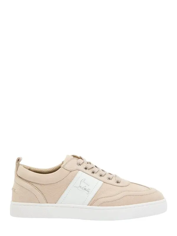 CHRISTIAN LOUBOUTIN Color-block Low-top Casual Sneakers - Nude
