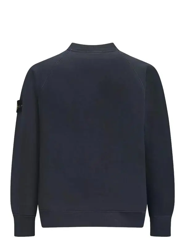 Stone Island Logo-patch Raglan-sleeve Sweater - Blue