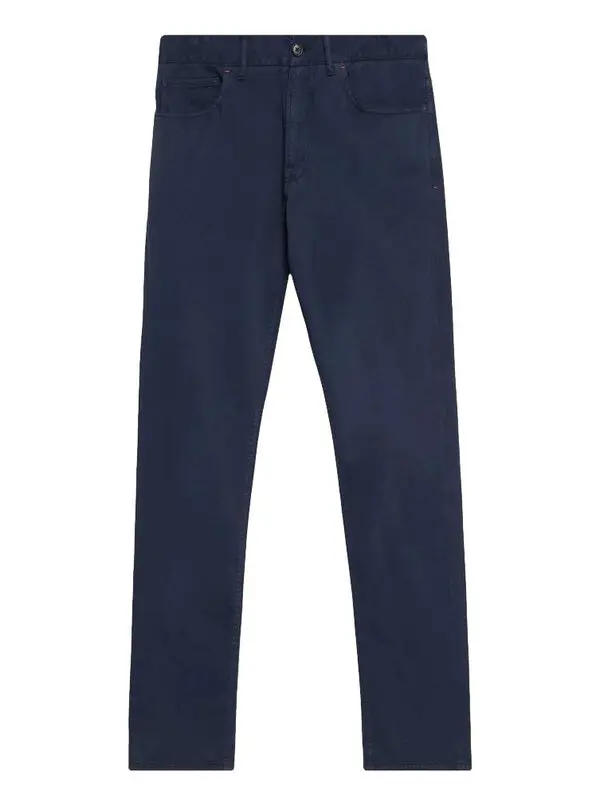 Isaia Cash Cotton-blend Five-pocket Jeans - Medium Blue