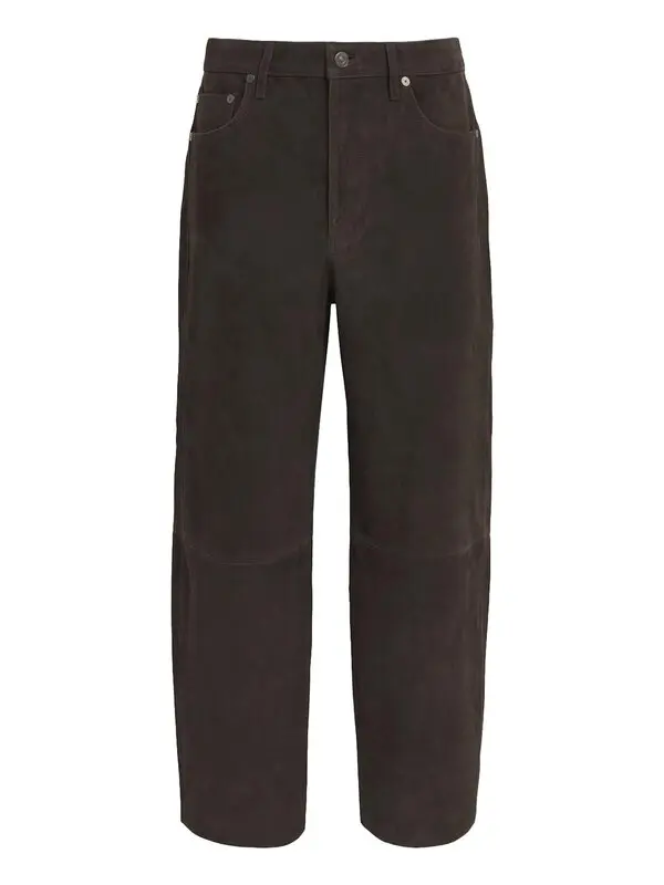 Citizens Of Humanity Suede Wide-leg Miro Trousers - Brown