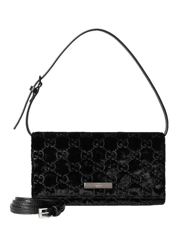 Gucci Small Pouch With Strap - Black