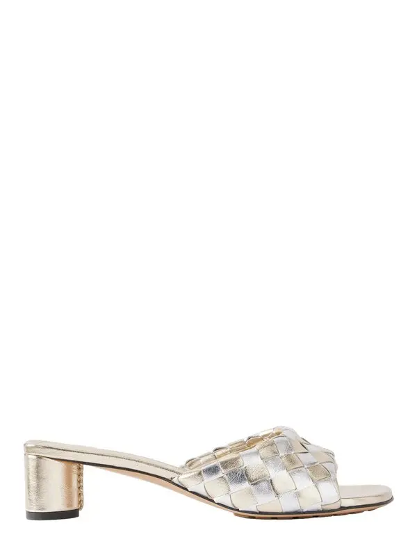 Bottega Veneta Livia Mules - Silver