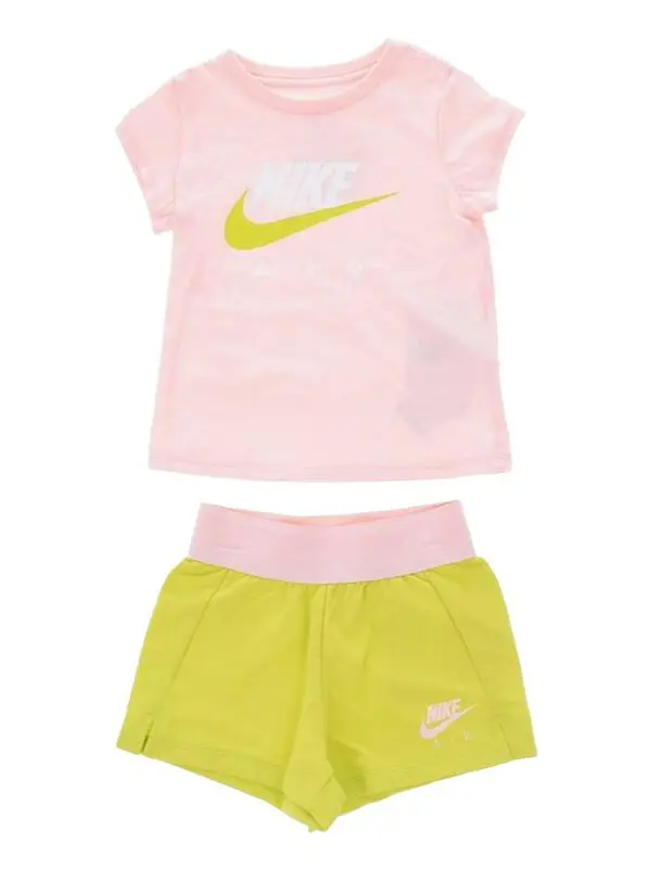 Nike Logo-print T-shirt And Shorts Set - Pink