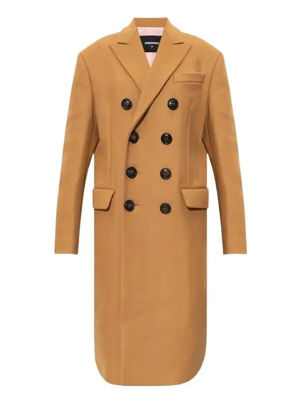 Dsquared2 Double-breasted Long-sleeve Trench Coat - Brown