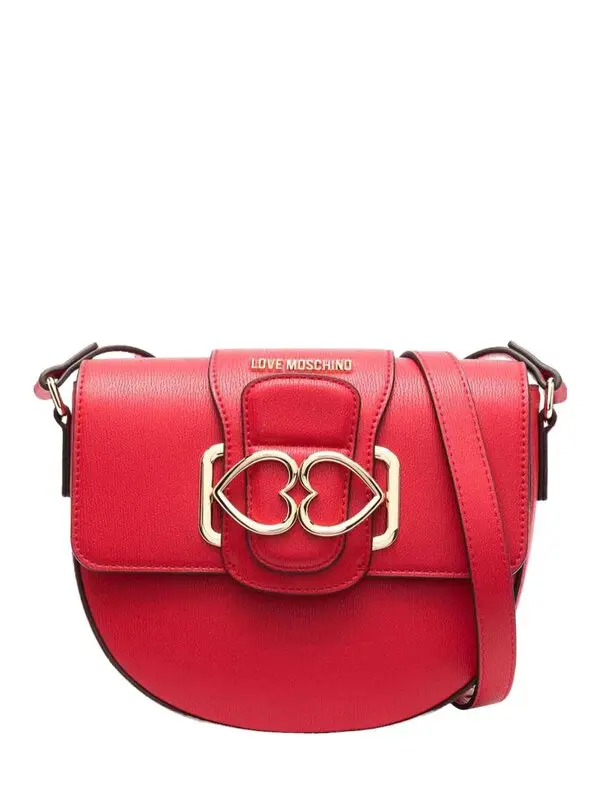 Moschino Heart-plaque Crossbody Bag - Red