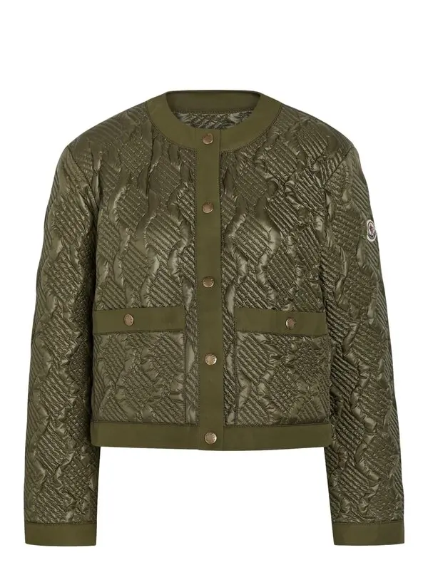 Moncler Geometric Down Jacket - Green