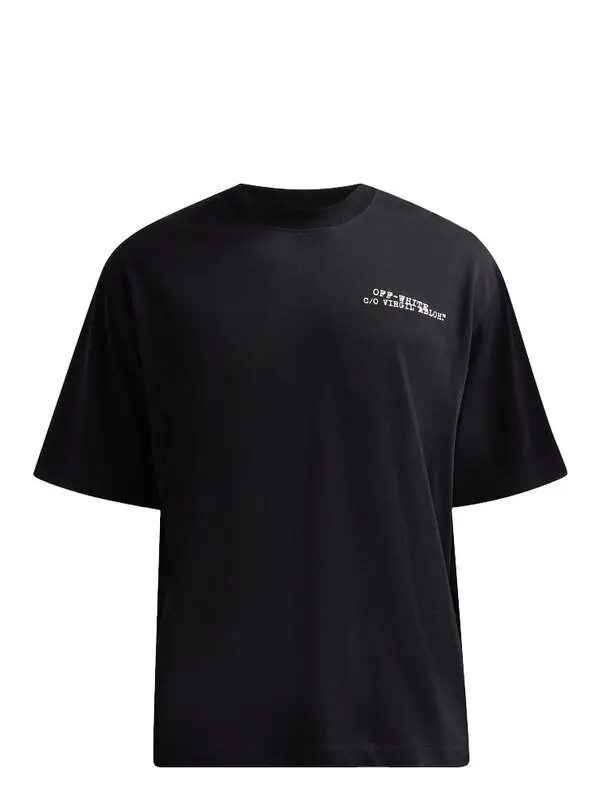Off-White Type Arrow Skate Logo Graphic Cotton T-shirt - Black