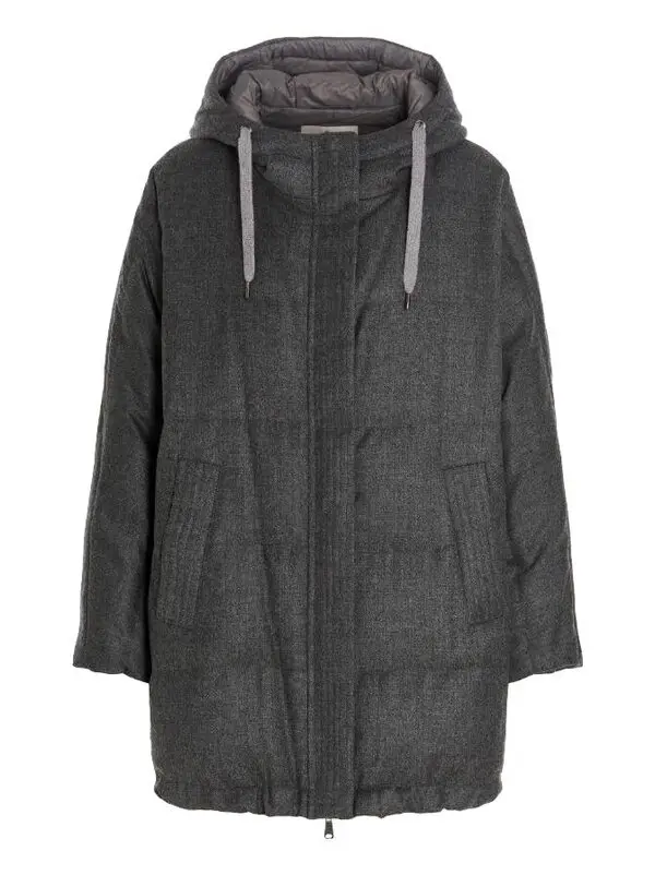 Brunello Cucinelli Concealed Puffer Coat - Black