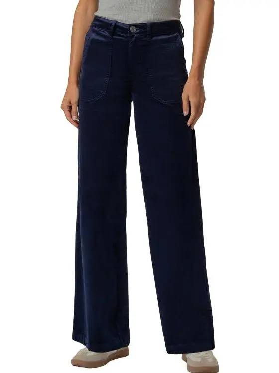 Kut From The Kloth Jodi High Waist Straight Leg Velveteen Pants - Midnight